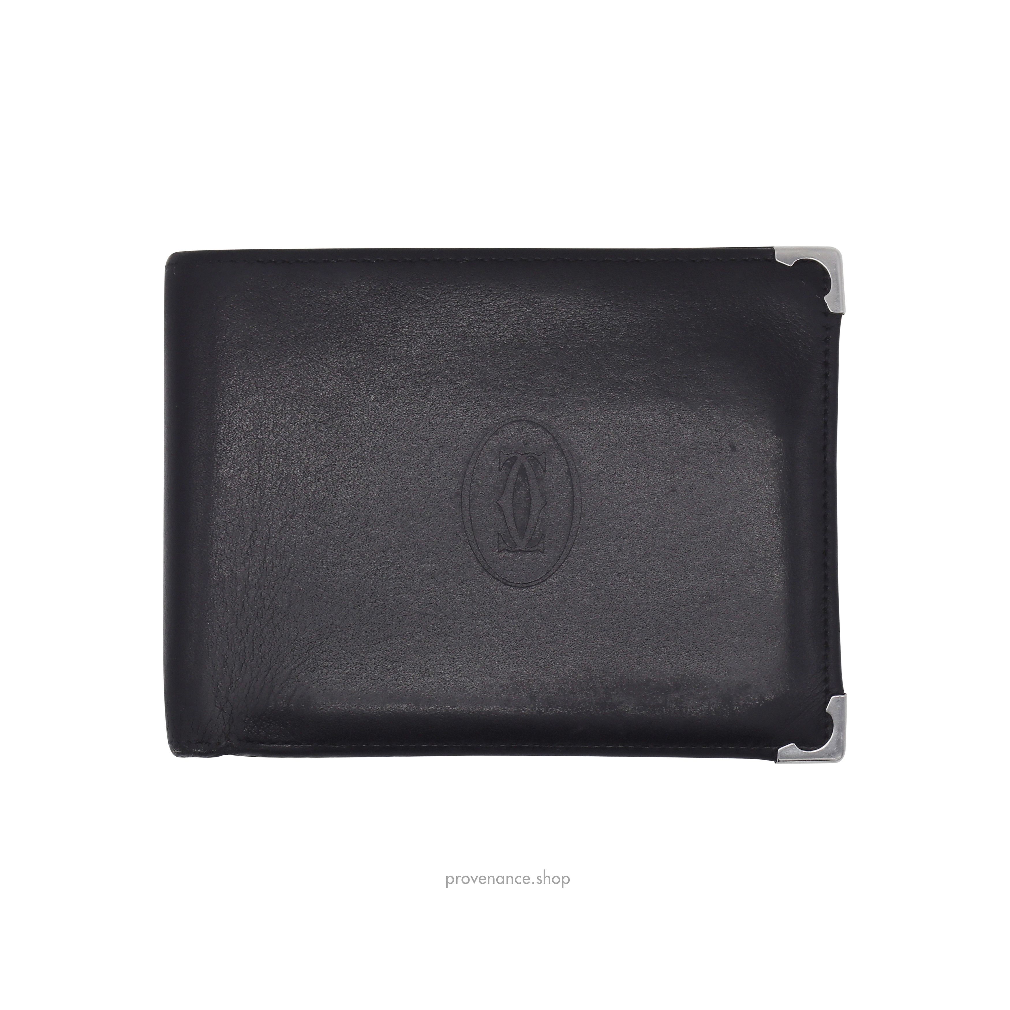 Cartier 🔴 Bifold Wallet - Black & Burgundy Calfskin Leather | Grailed