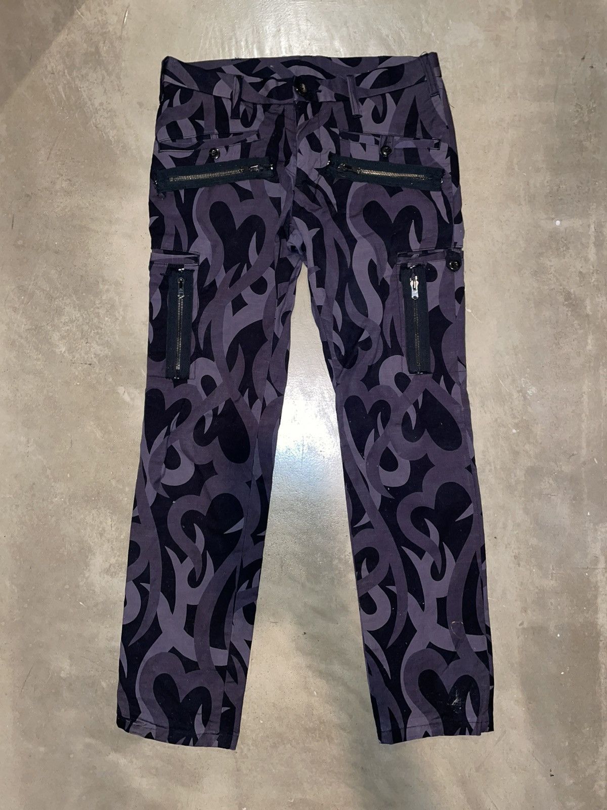 Number (N)ine NUMBER (N)INE AW04 Tribal Camo Bondage Pants Black 2 ...