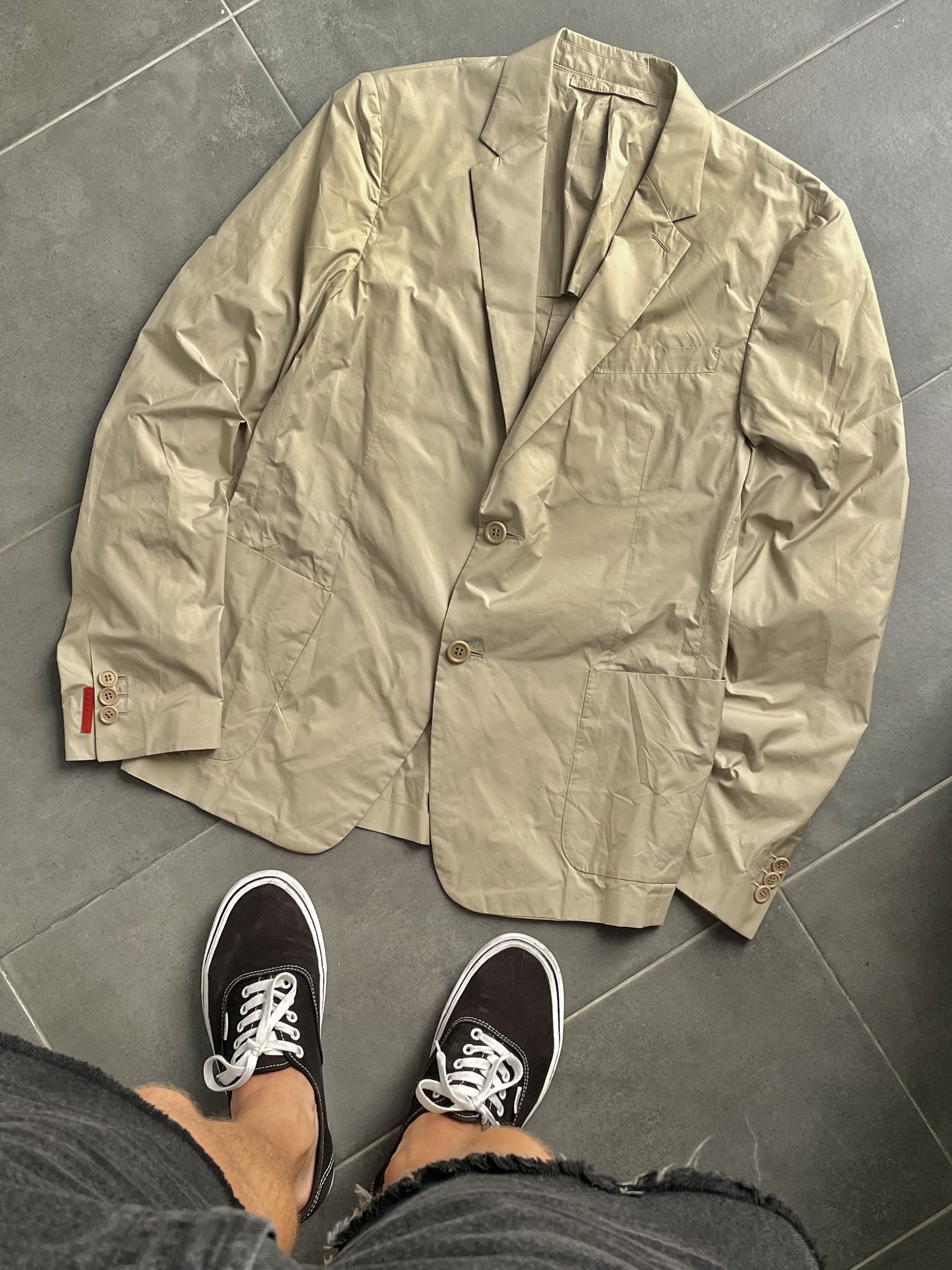 Vintage PRADA Jacket Red Tab Blazer Tom Ford Coat Suit 90s Nylon | Grailed