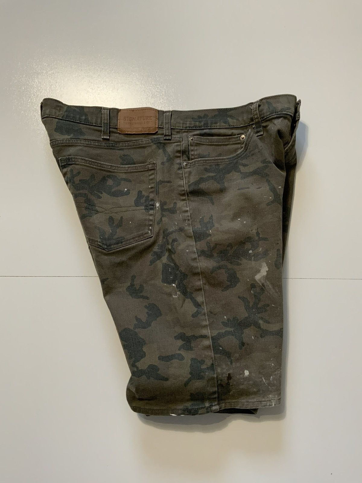 Levi's Levis Signature Camo Paint Splatter Denim Jorts Jean Shorts ...