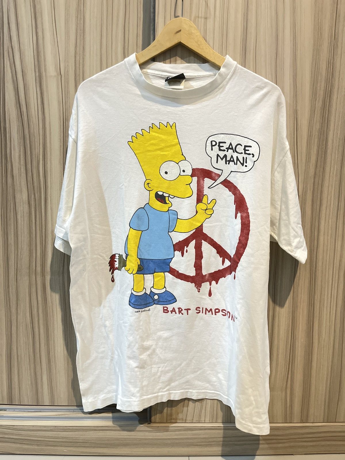 Signal Sport × The Simpsons × Vintage Vintage bart simpson peace man t ...
