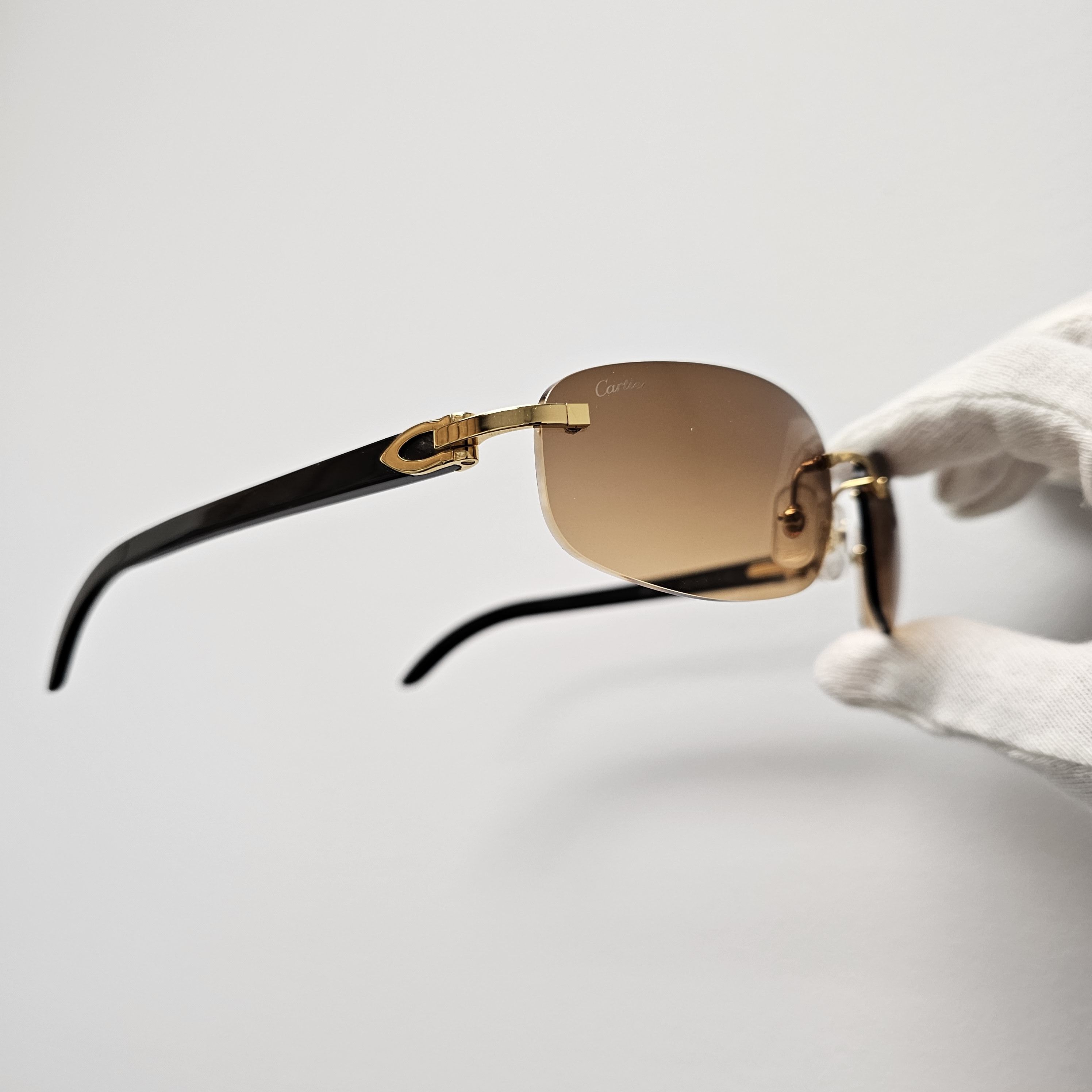 Cartier Cartier Black Buffalo Horn Sunglasses (Buffs) | Grailed