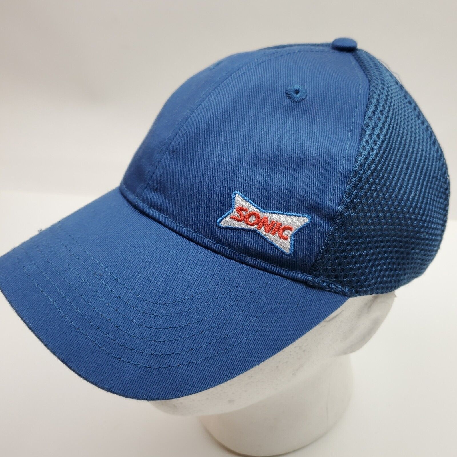 Vintage Sonic Uniform Hat Baseball Cap Mesh Summer Blue Embroidered ...