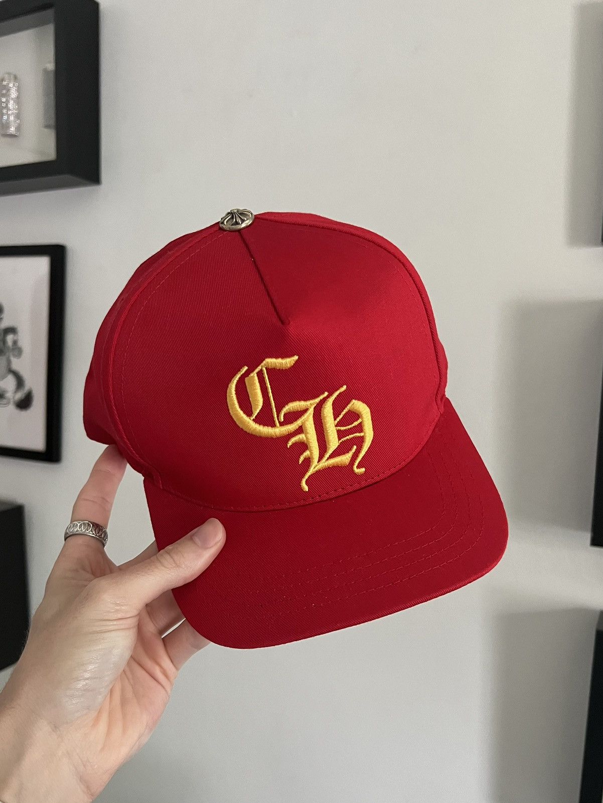 Chrome Hearts RED YELLOW CH HAT CAP | Grailed