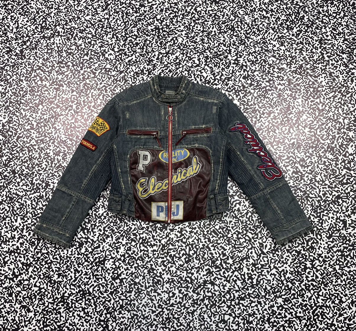 Vintage Vintage 90s Racing Denim Jacket F1 Streetwear Y2K Style Moto ...