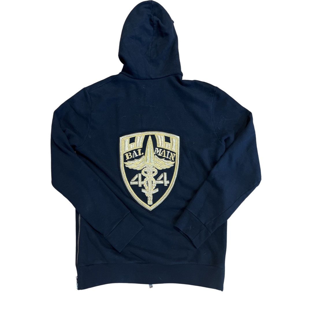 Balmain BALMAIN FW14 SWORD EMBROIDERY HOODIE | Grailed