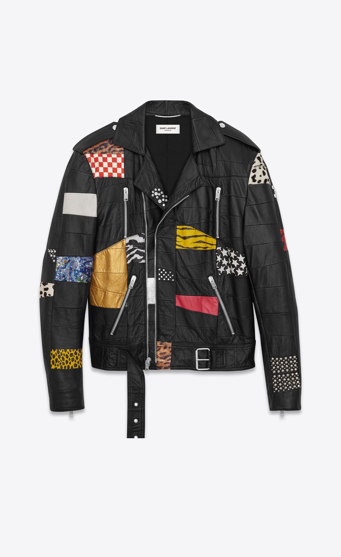 Hedi Slimane × Saint Laurent Paris FR38 / SS’16 “Surf Sound” Patchwork ...