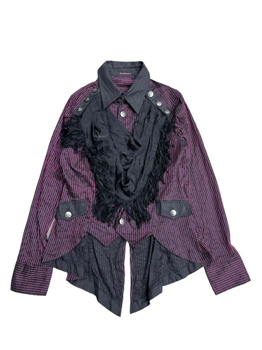 Japanese Brand Algonquins Iridescent Fringes Shirt Grunge Punk Bondage ...