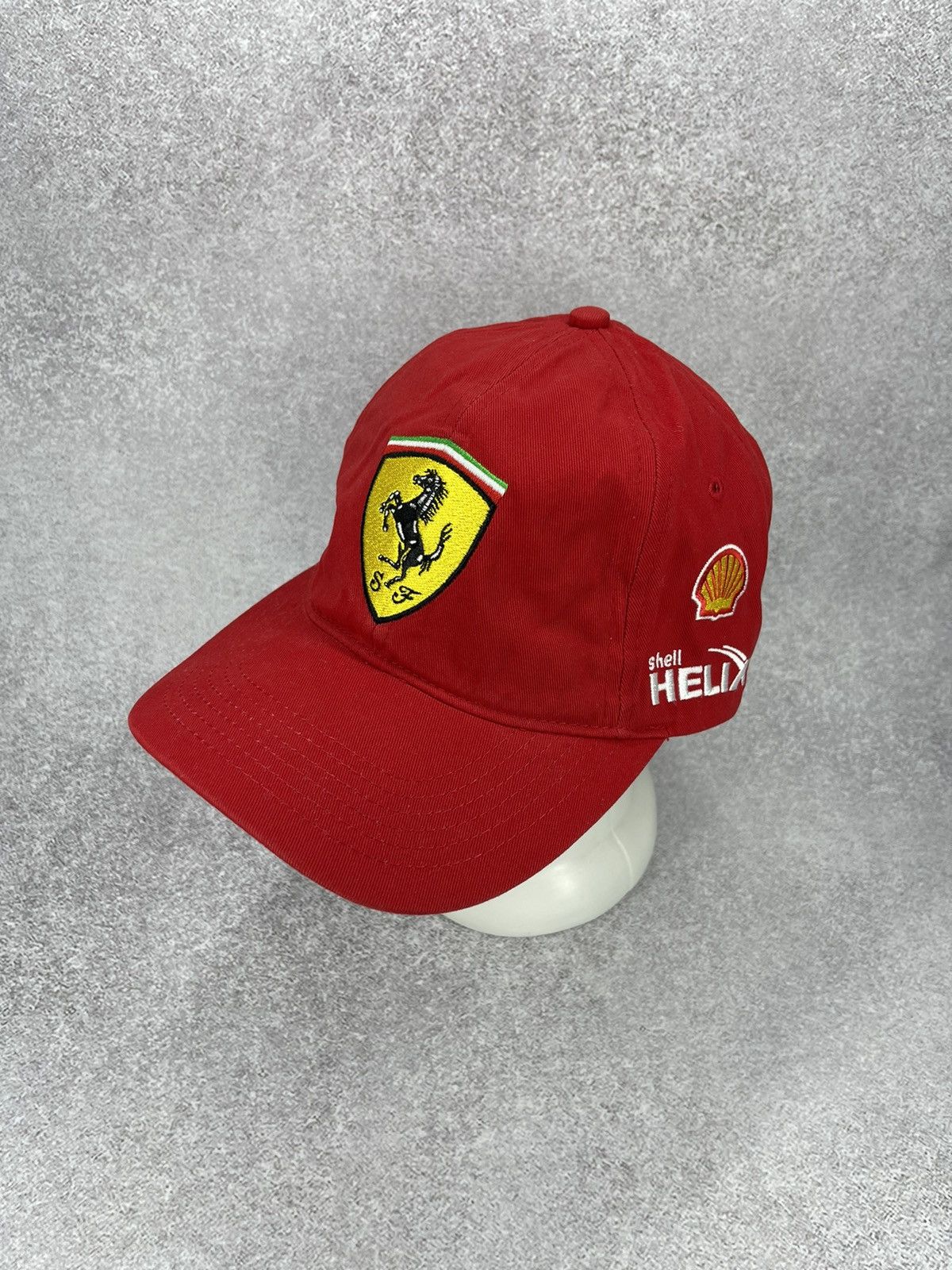 Vintage Vintage Ferrari Shell Helix Cap 90’s Red Racing Cap Official ...