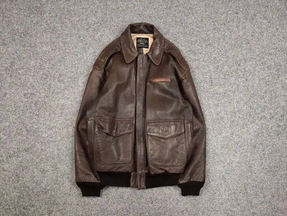 Vintage Vintage 80s Avirex Type A2 World War USAF Leather Jacket | Grailed