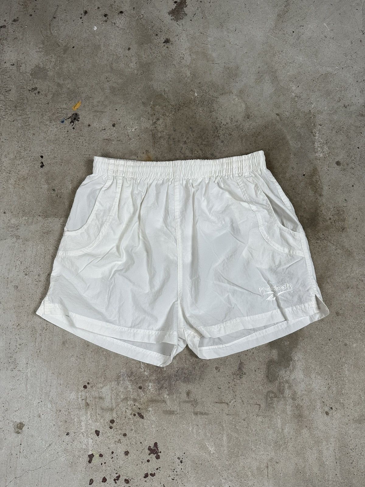 Vintage Vintage 90s Reebok White Nylon Shorts Logo | Grailed