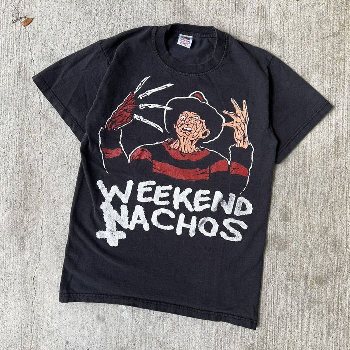 Vintage Weekend Nachos Freddy Krueger Hardcore Punk Band T Shirt S ...