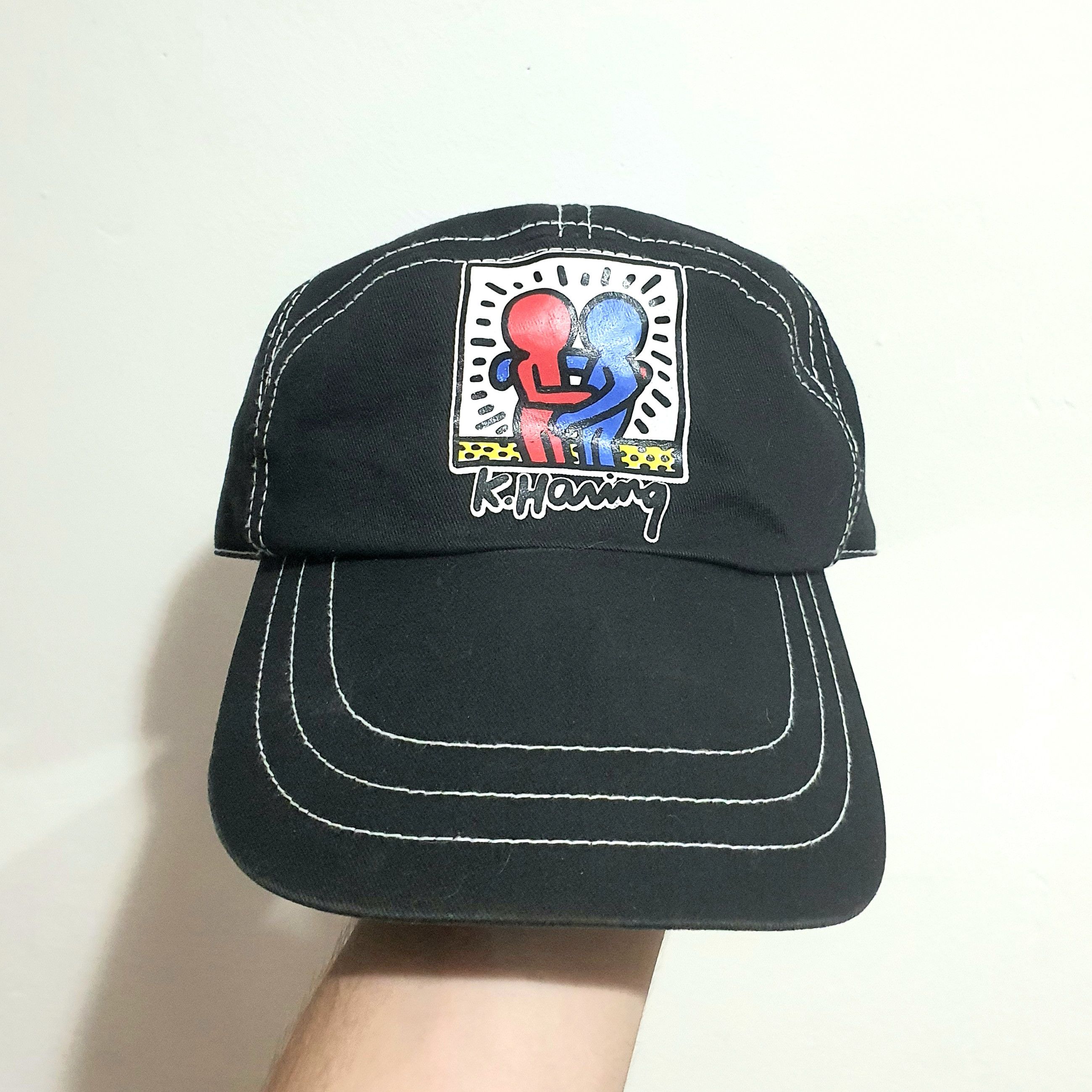 Vintage Keith Haring Act Against Aids Hat | Grailed