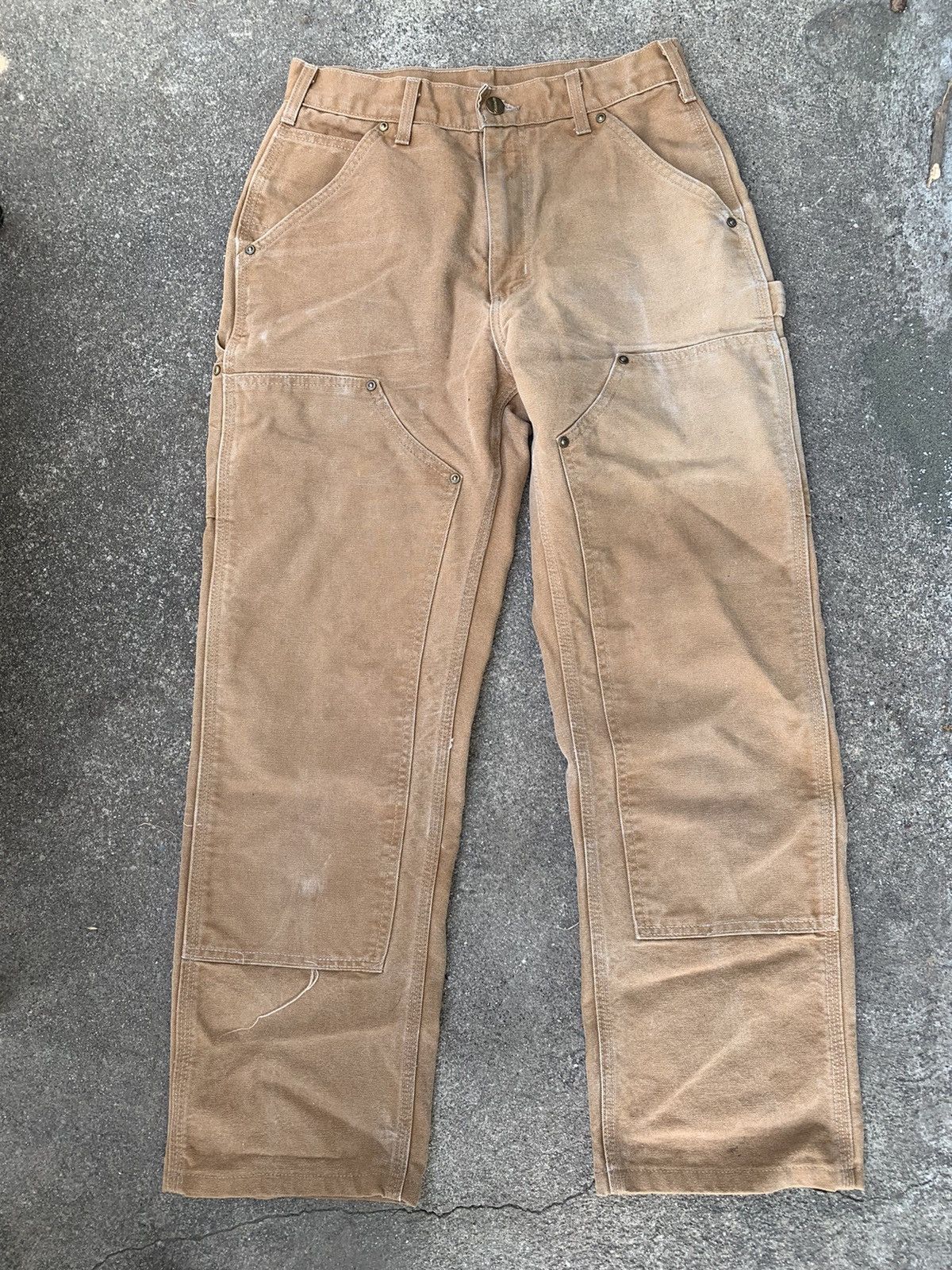 Carhartt 90s Carhartt Double Knee Sun Faded Work Pants | Grailed