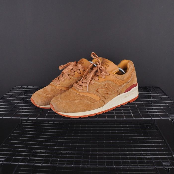 New Balance New balance x red wing shoe horween brown leather sneakers ...