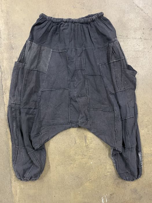 Streetwear Japanese OzKat Patchwork Crust Drop Crotch Pants | Grailed