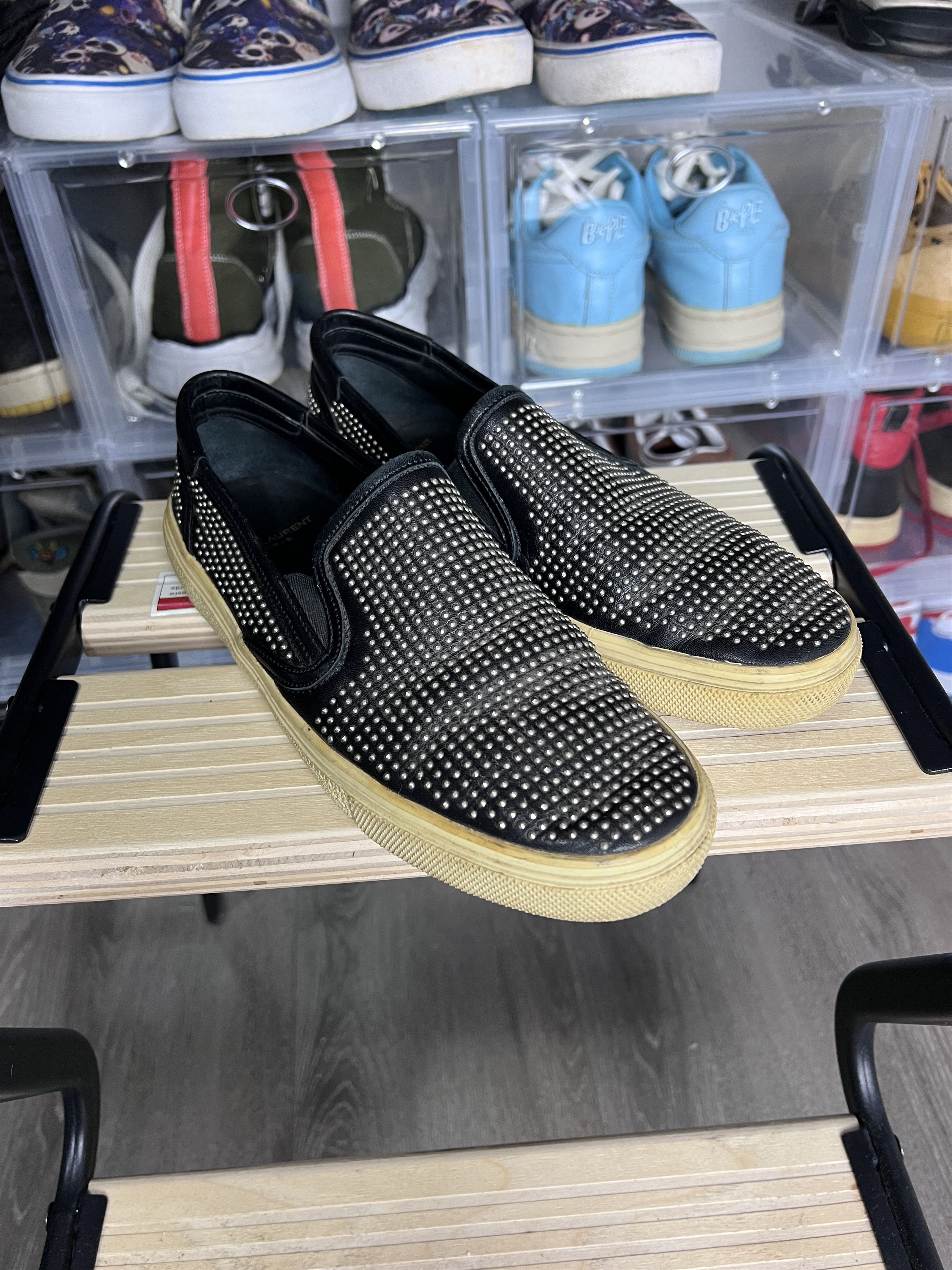 Saint Laurent Paris SLP - Studded Slip On | Grailed