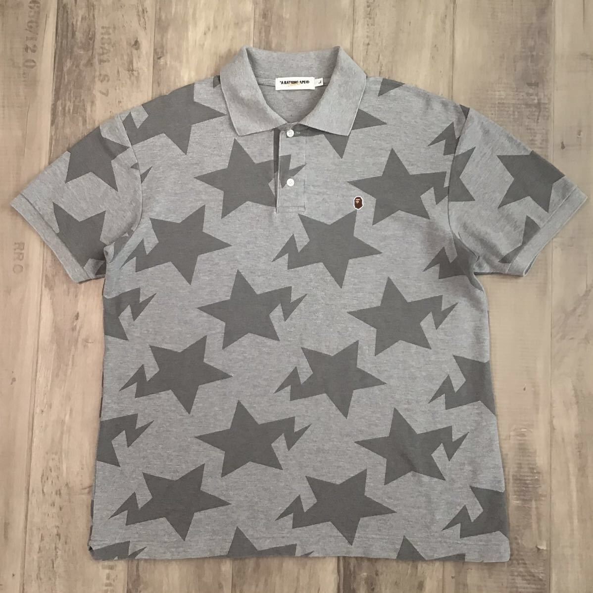 Bape × Nigo BAPE STA polo shirt gray a bathing ape STAR BAPESTA NIGO | Grailed