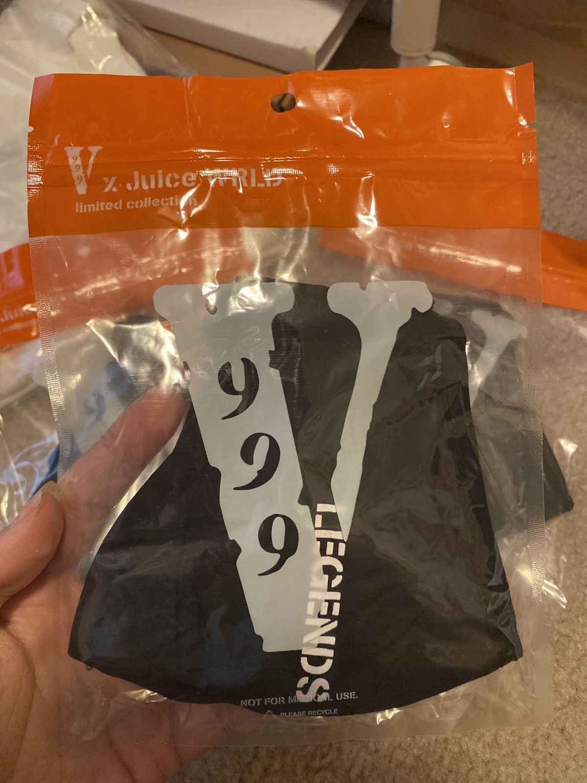 Vlone Juice Wrld X Vlone Legends Never Die Face Mask New | Grailed