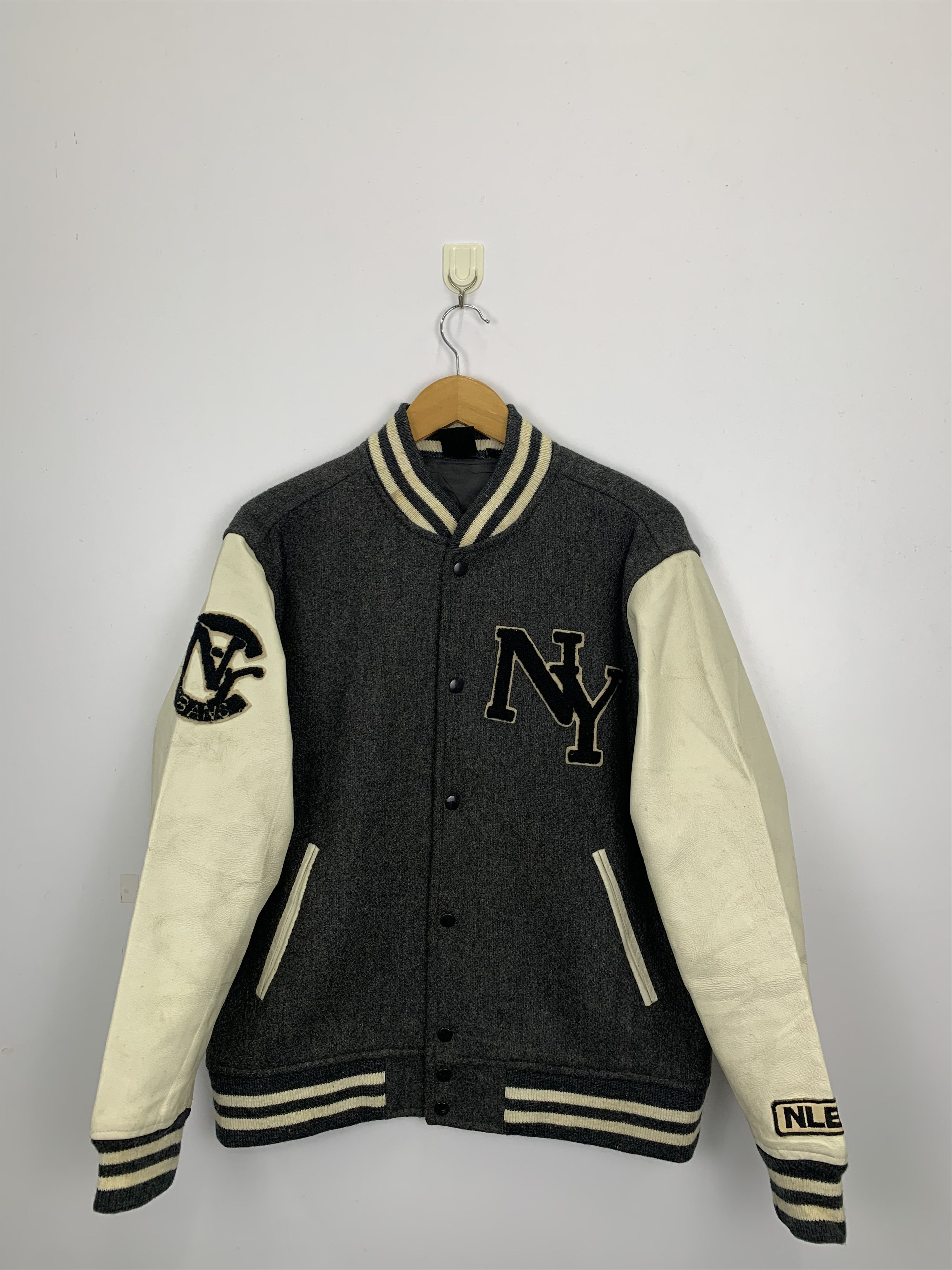 Vintage Vintage New York Varsity Jacket Sleeve Leather | Grailed