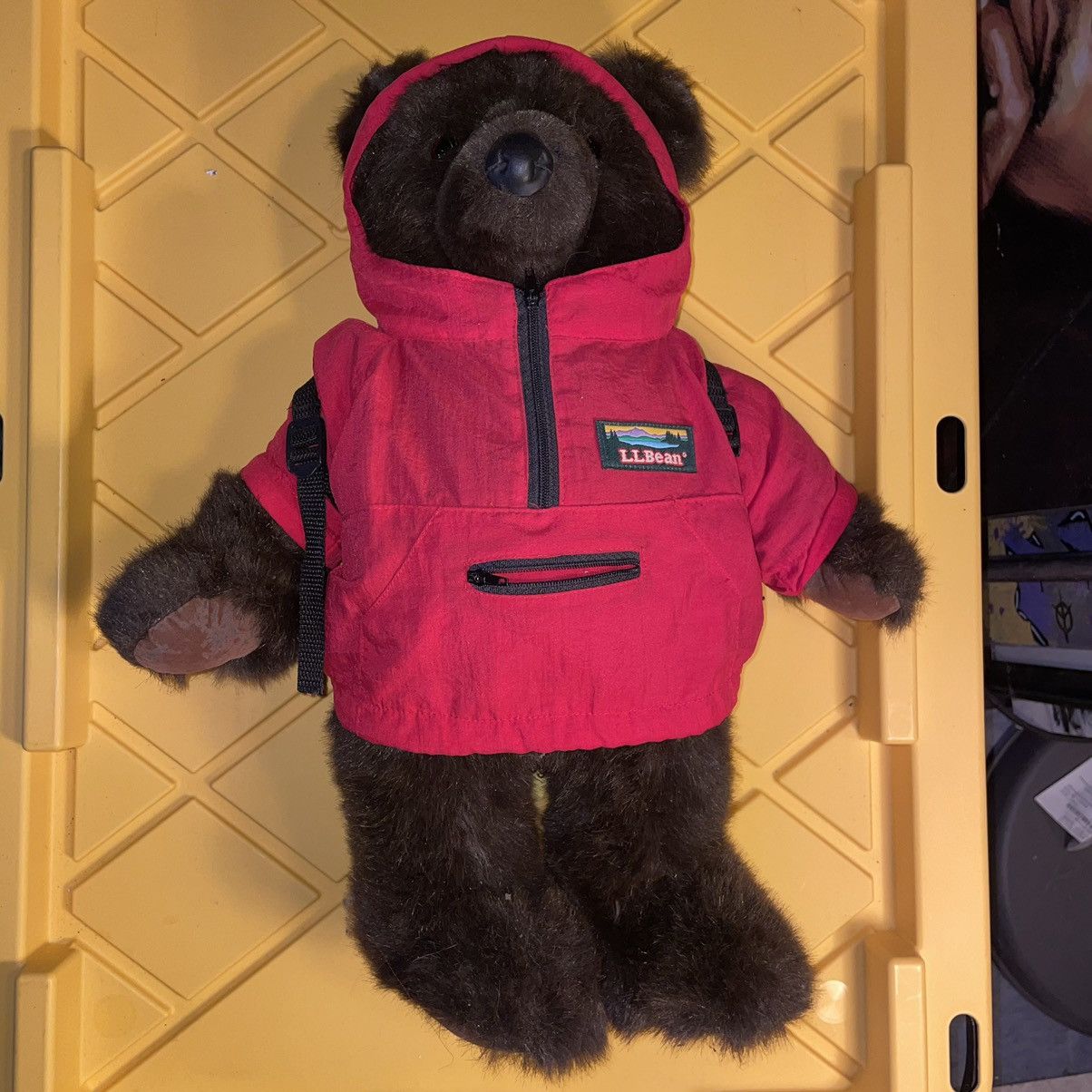 Vintage Ll Bean Bear Plush In Ll Bean Jacket And Backpack Grailed