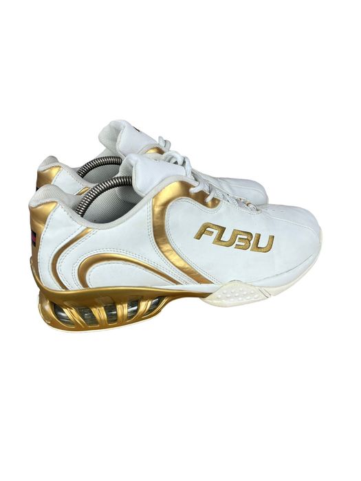 Vintage Vintage Fubu MC Trainer White/Gold Shoes Y2k Drip Rap Style ...