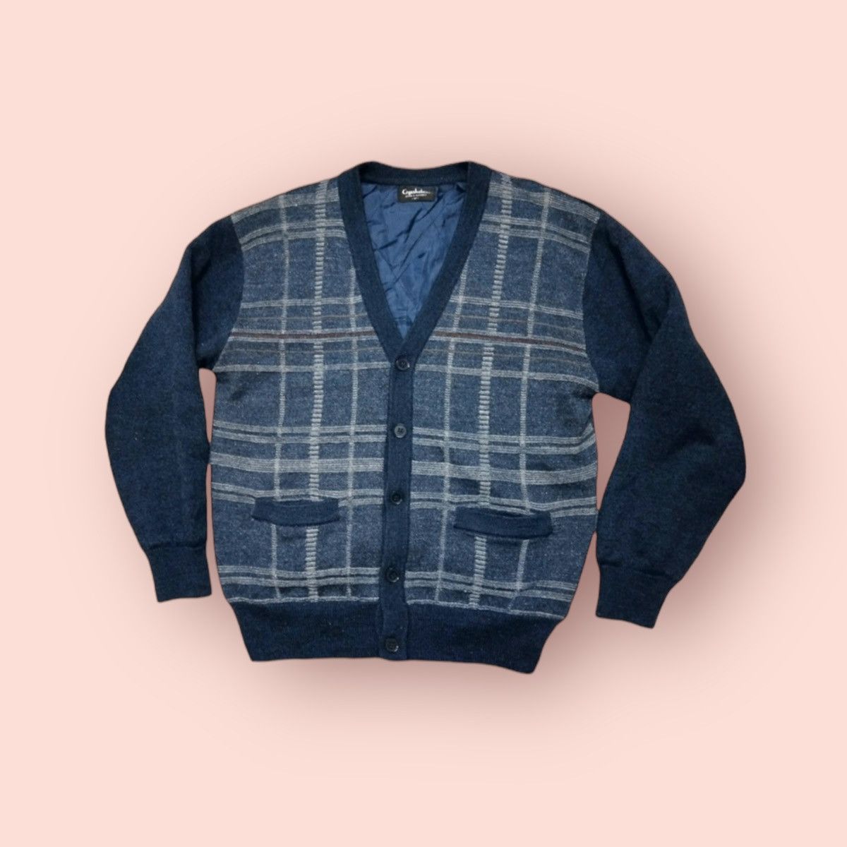 Cardigan × Cashmere & Wool × Vintage VINTAGE WOOL PLAID CARDIGAN KURT ...