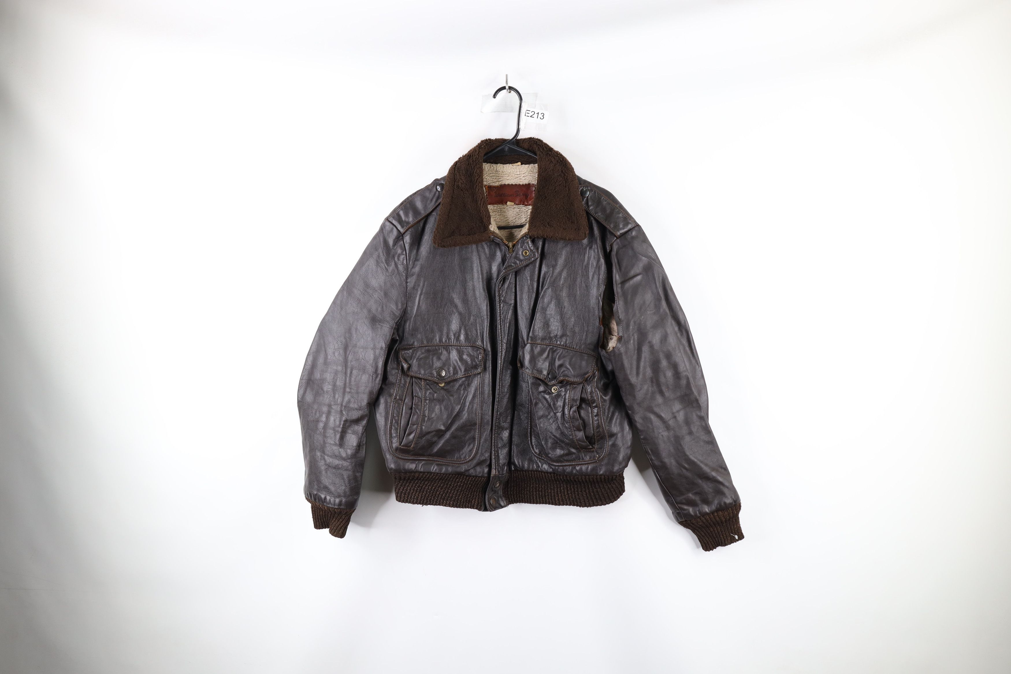 Vintage Vintage 70s Lined Leather G-1 Flight Bomber Jacket USA | Grailed