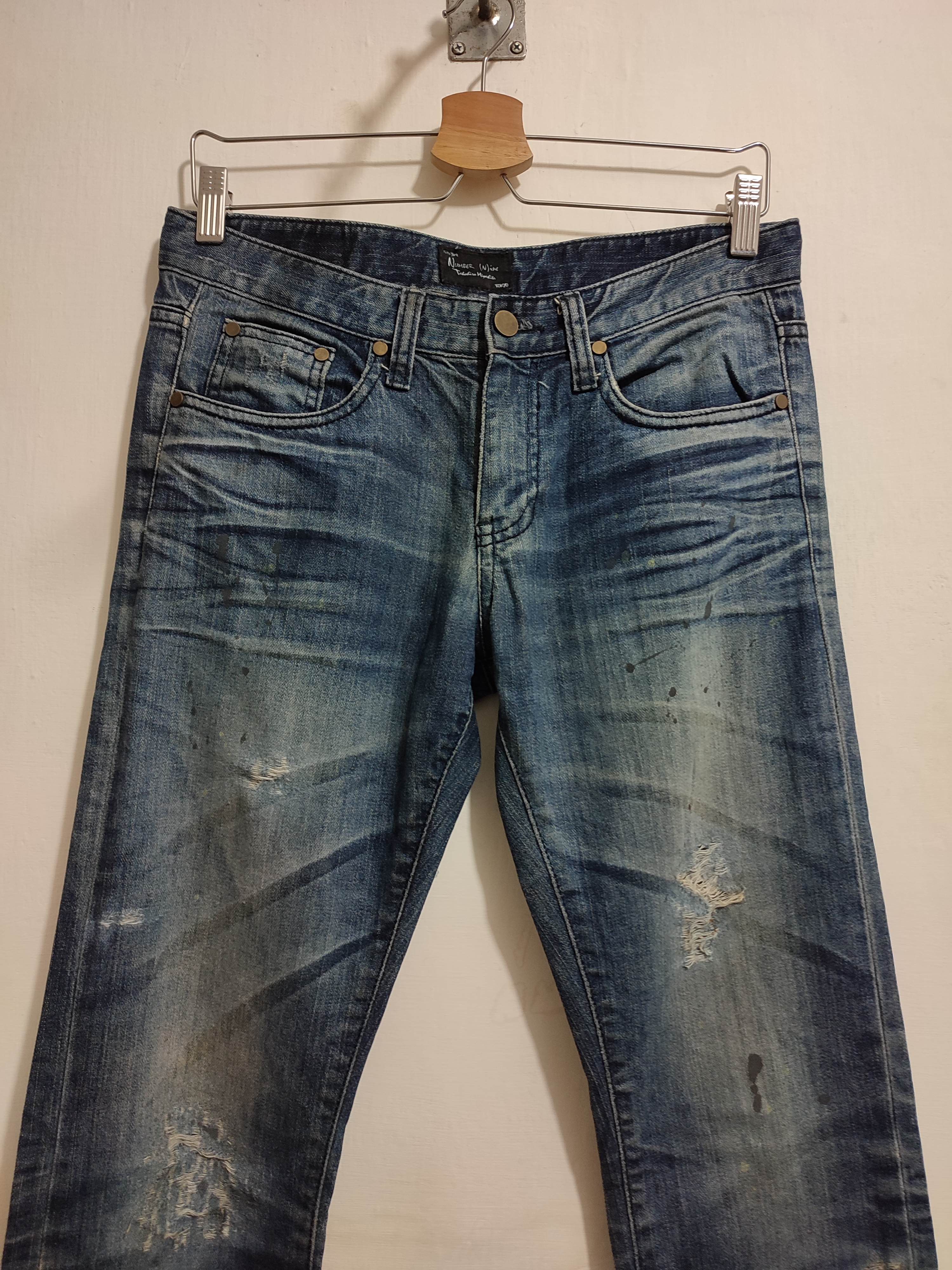 Number (N)ine Number Nine Distressed Painter Jeans Denim Made in Japan ...