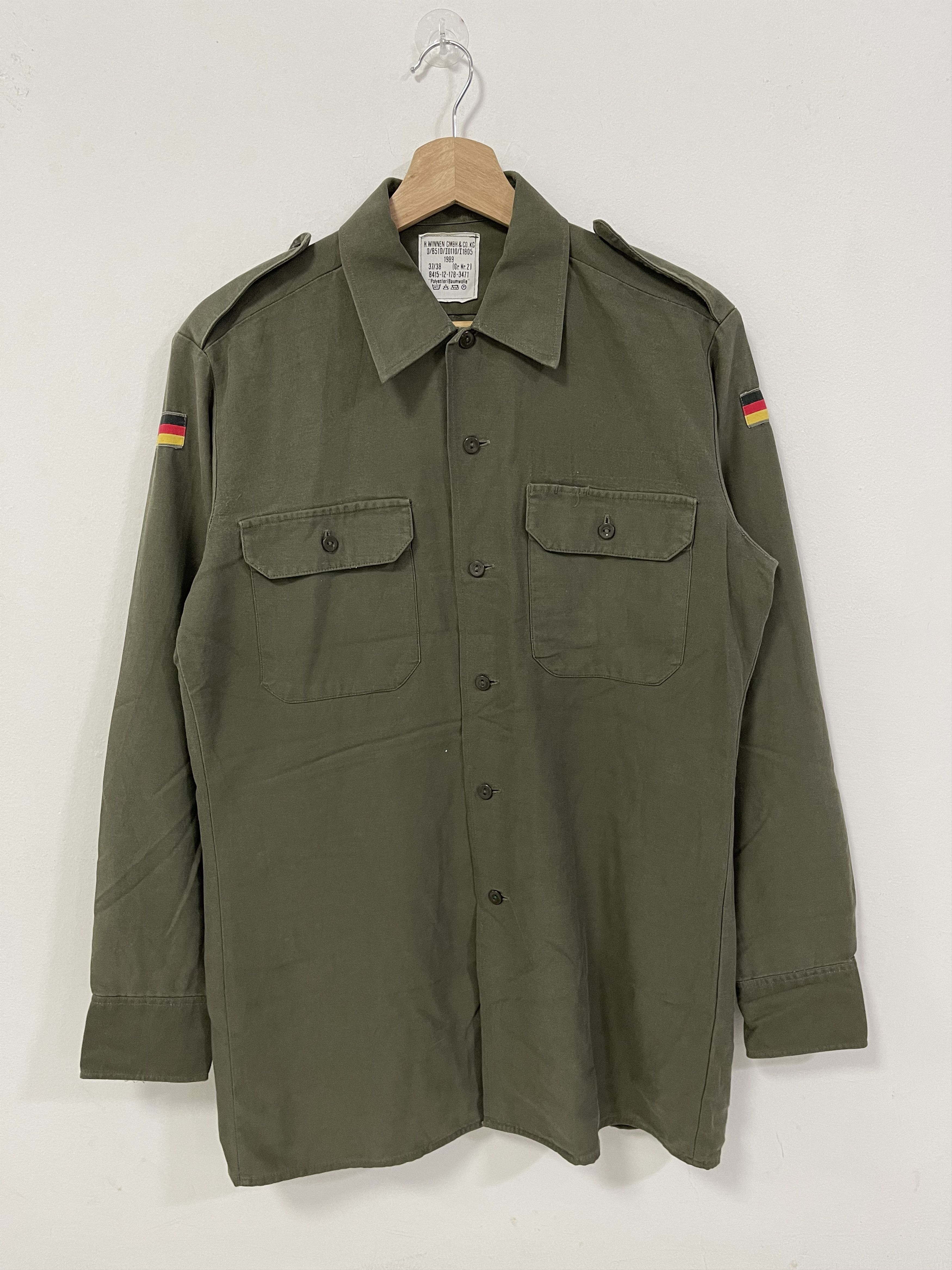 Vintage Vintage 1989 Germany Army Military Button Up Shirt | Grailed