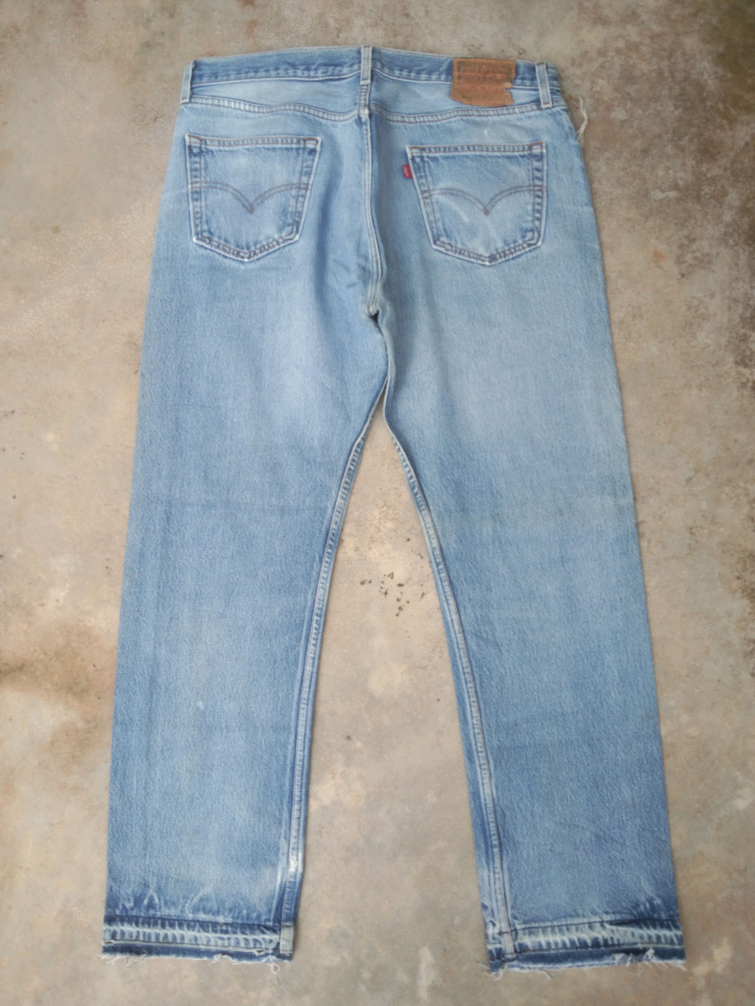 Levi's × Streetwear × Vintage Vintage Levis 501 Released Hem Distressed Jeans 36x31 | Grailed
