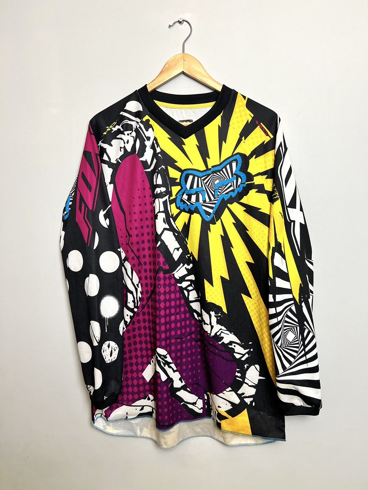 Hype Fox Vintage Y2k Rare Hype Racing Jersey Crazy Colours Grail | Grailed