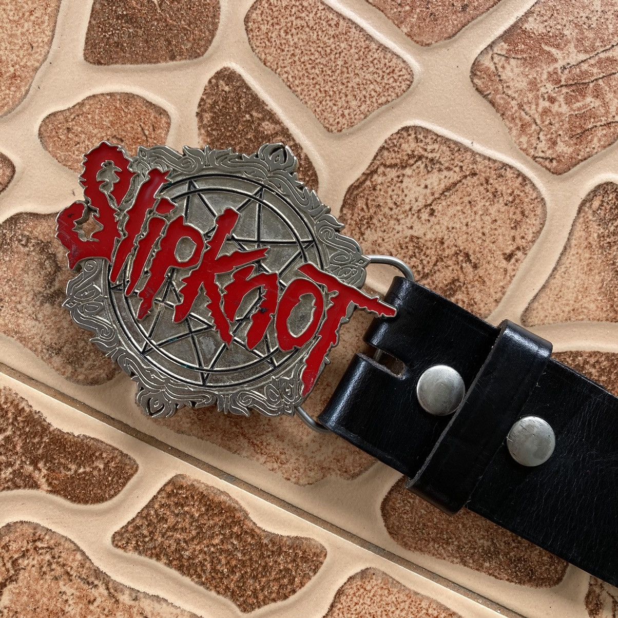 Made In Usa × Rock Band × Slipknot SLIPKNOT LEATHER BUCKLE BELT | Grailed