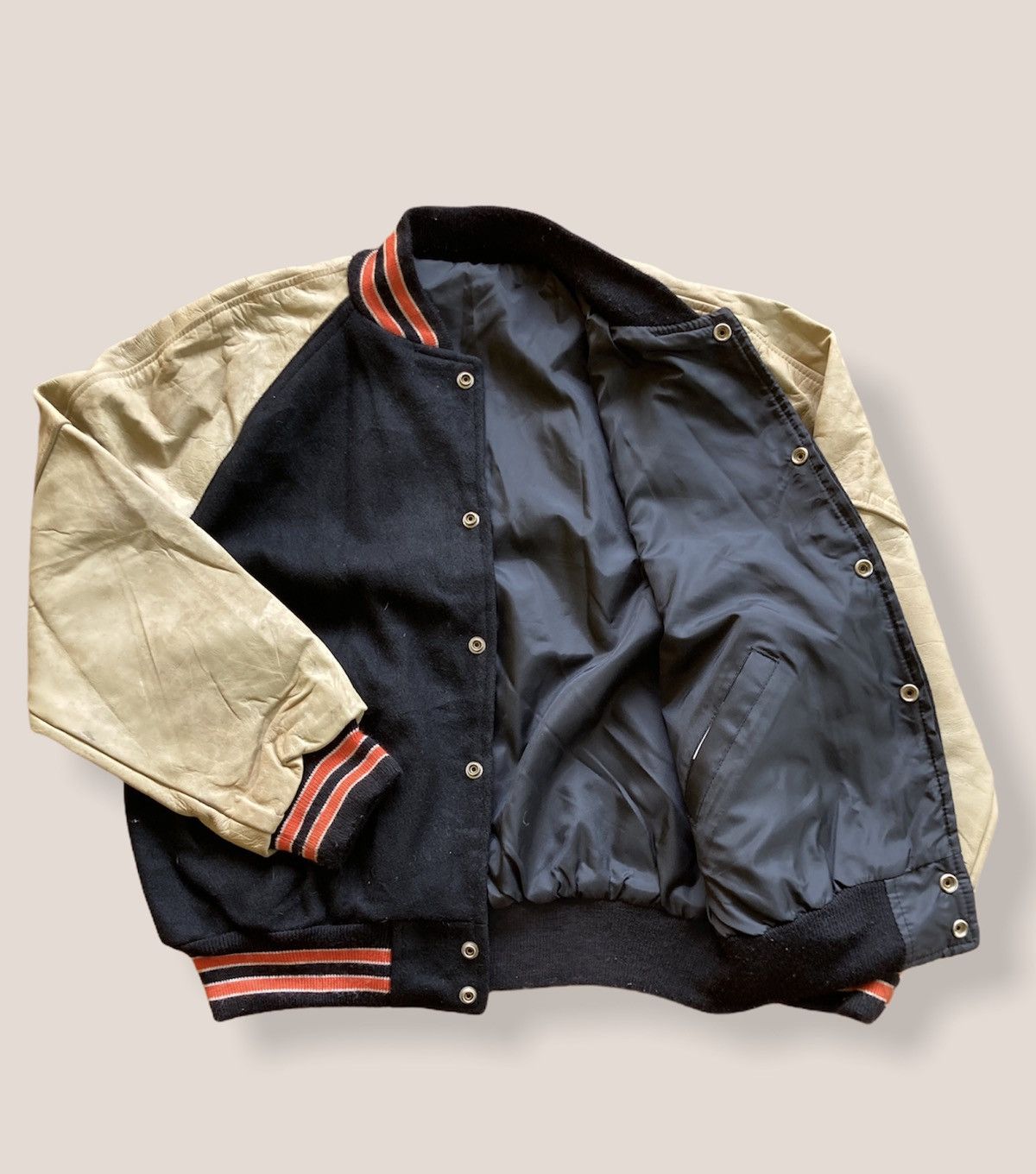 Varsity Jacket REVERSIBLE LEATHER ARM WOOL VARSITY JACKET | Grailed