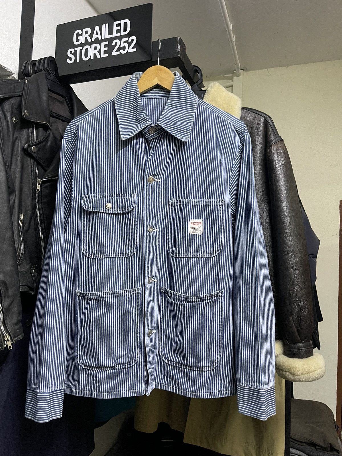 Made In Usa × Pointer × Vintage POINTER HICKORY STRIPE CHORE JACKET | Grailed
