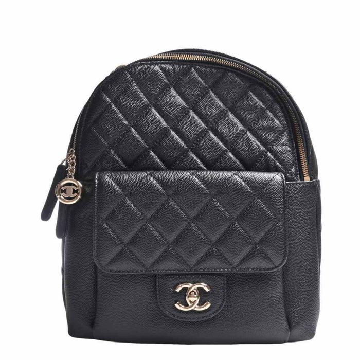 Chanel Chanel Caviar Skin Matelasse Coco Mark Chain Rucksack Backpack ...