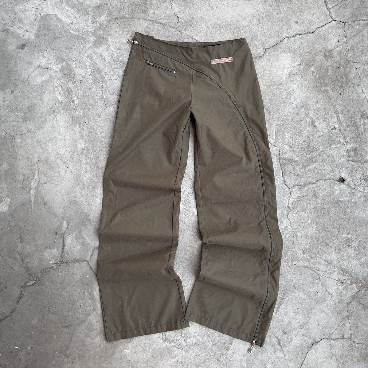 Vintage PUNKY FISH Japanese Style Pants Y2K Asymmetrical Zip VTG. | Grailed