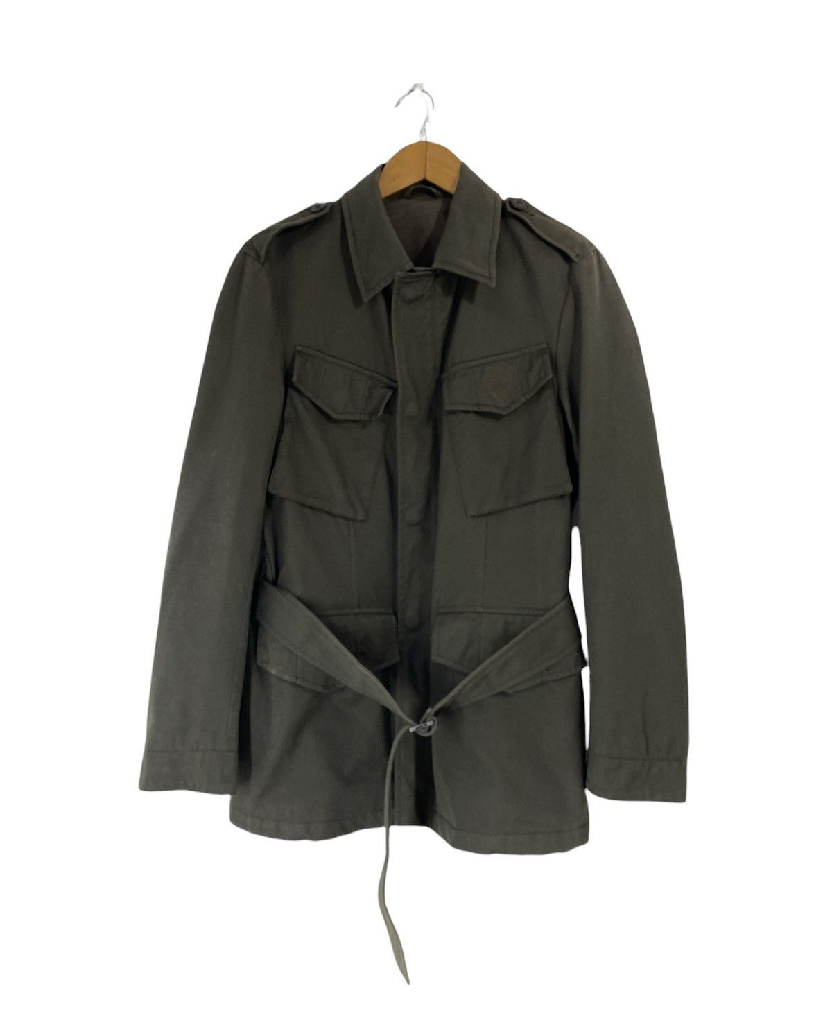 Gucci Rare Gucci Trench Coat Small Embroidery Logo Tactical Pocket ...