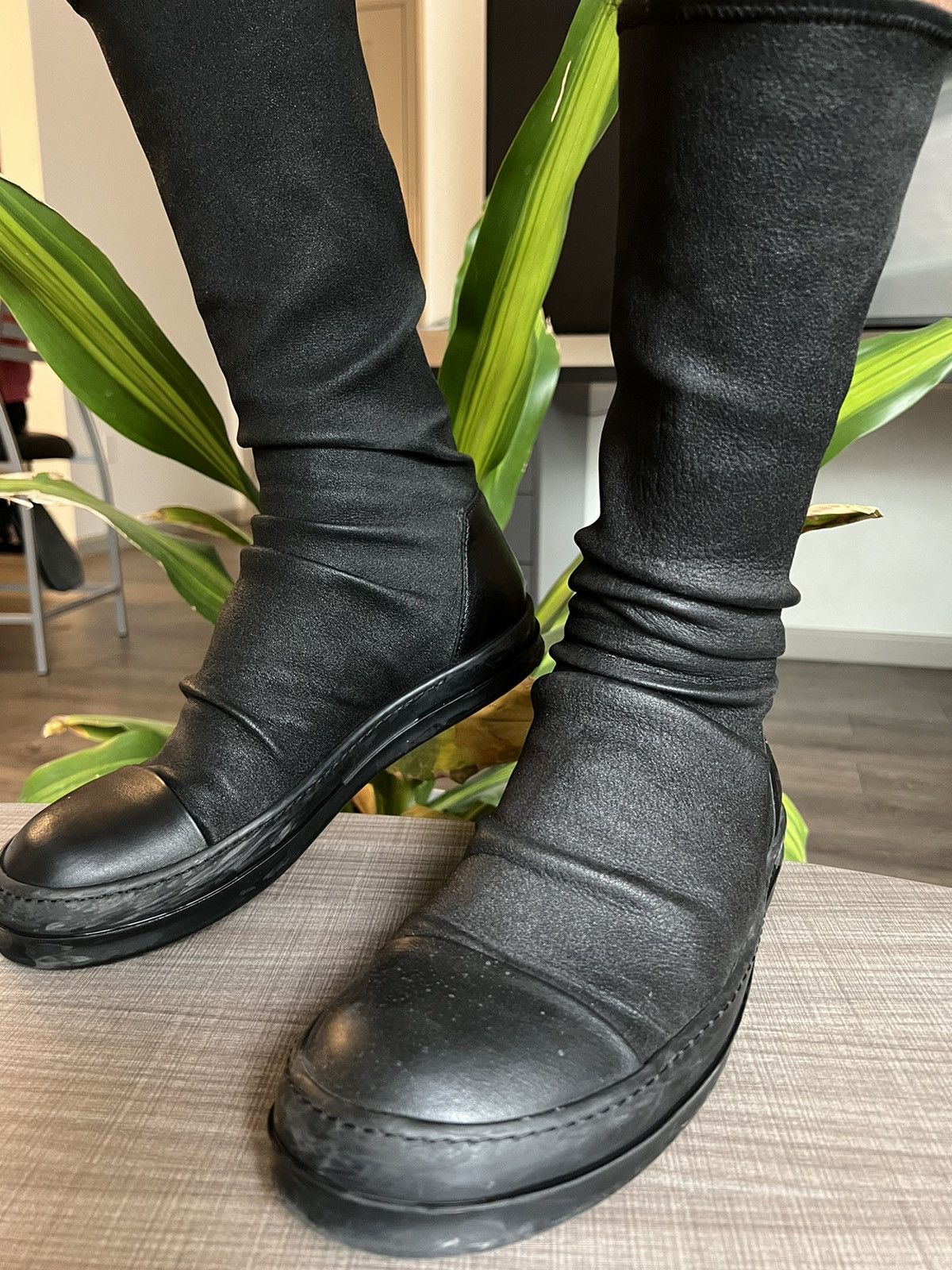 Rick Owens × Rick Owens Drkshdw Mainline Leather Triple Black Sock ...