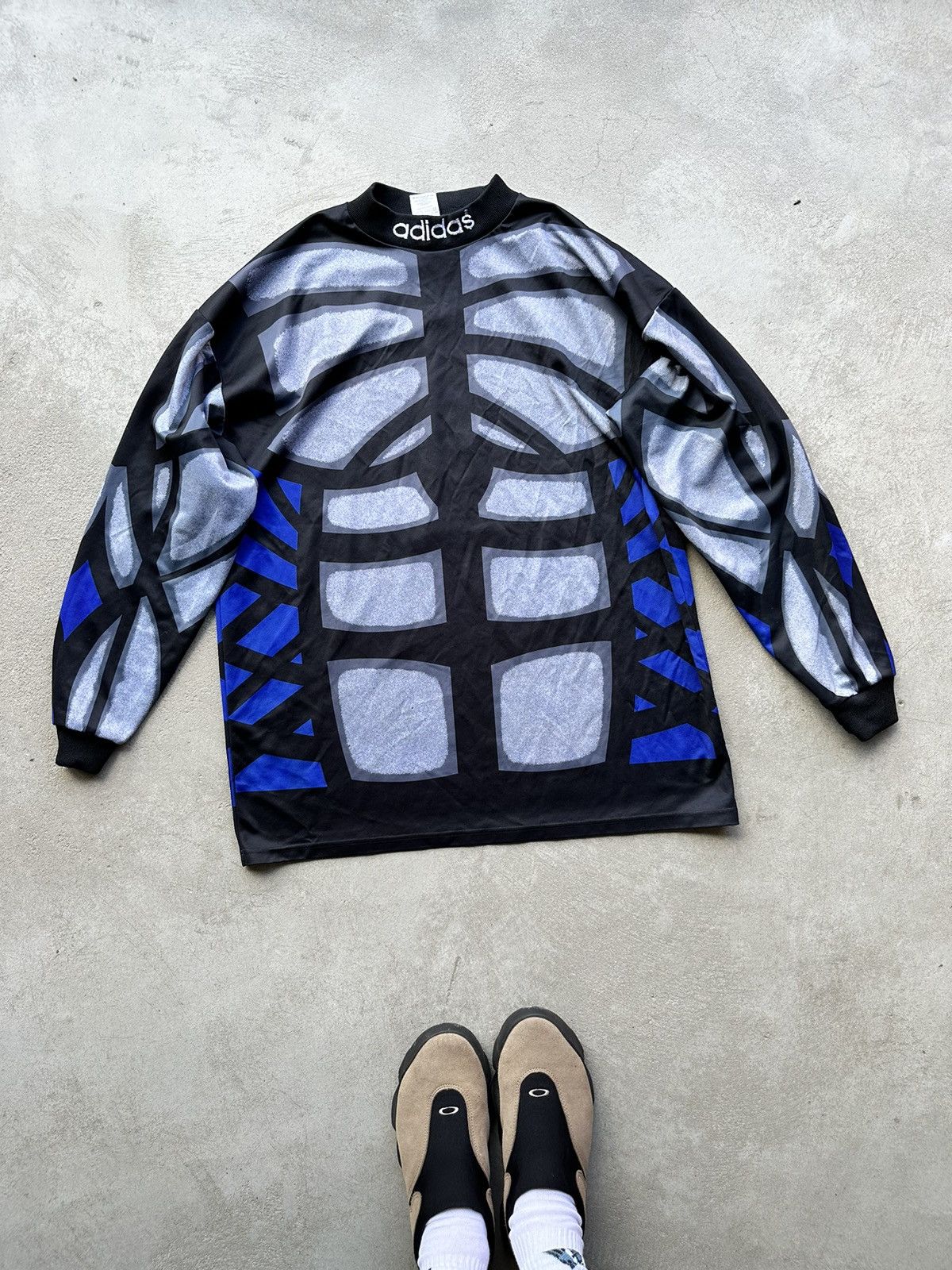 Adidas × Soccer Jersey × Vintage Rare Vintage 90s Adidas Skeleton ...