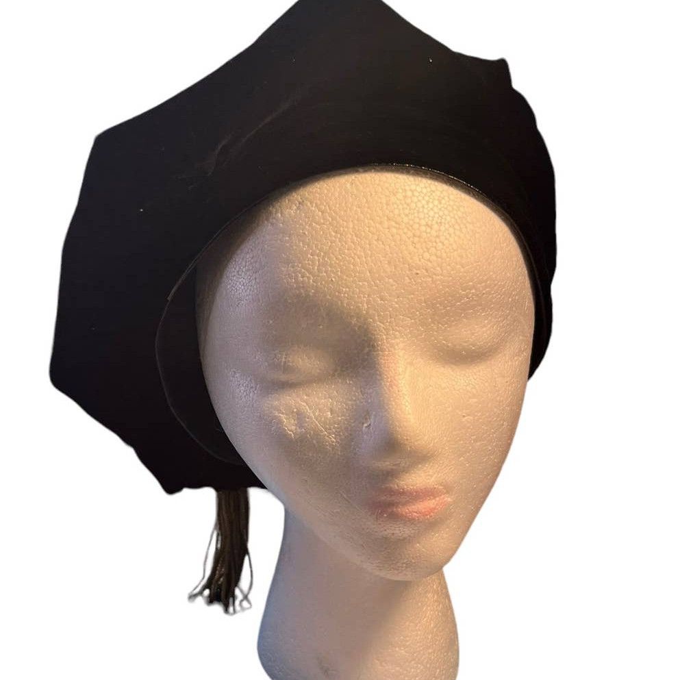 Vintage 8 Sided Black Velvet PHD Tam Gold Bullion Tassel vintage | Grailed