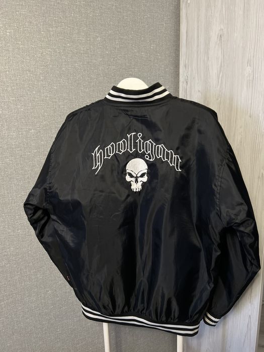Vintage Rare Hooligan Streetwear Nylon Bomber Jacket Big Logo | Grailed