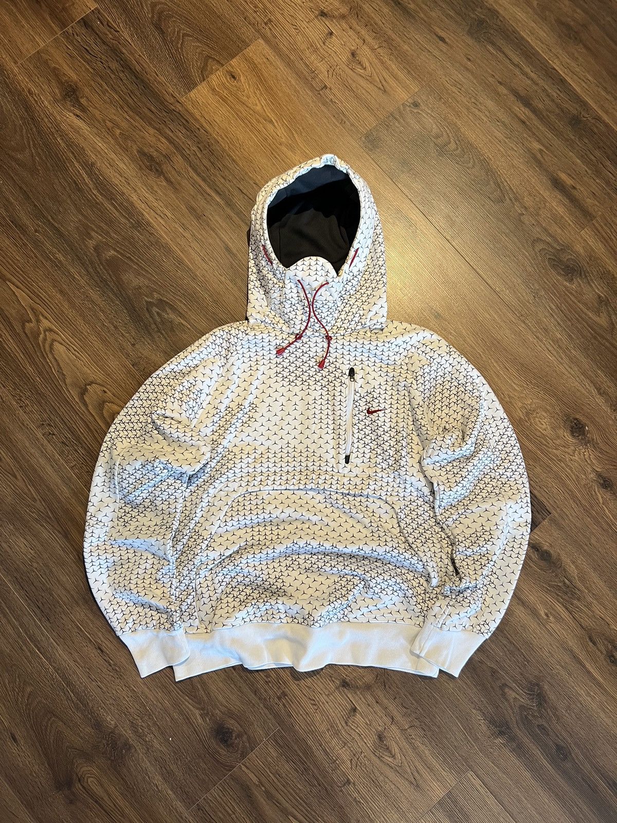 Nike × Streetwear × Vintage NIKE AIR MONOGRAM DRIL OVERSIZE HOODIE ...