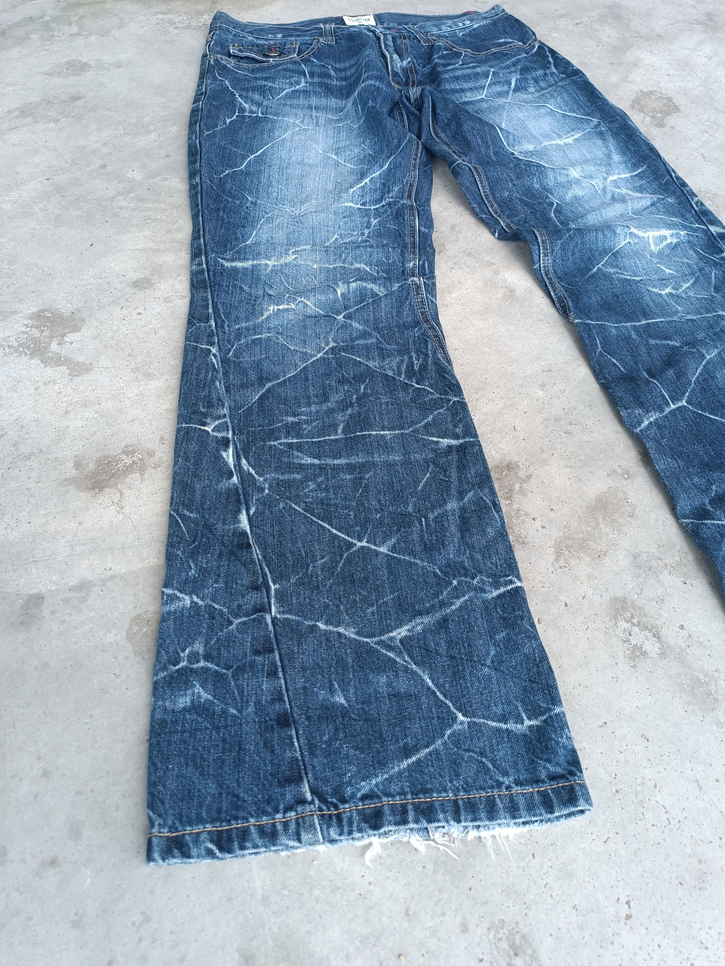 Rare FLARED 🔥 NYLAUS EMBROIDERY ANGEL WING FLASH FADED DENIM | Grailed