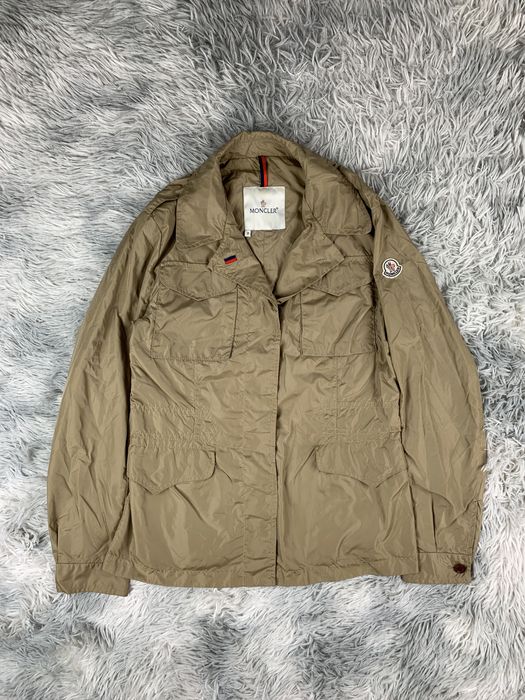 Moncler Moncler Light Jacket With Arm Badge Patch Beige Big Stitch ...