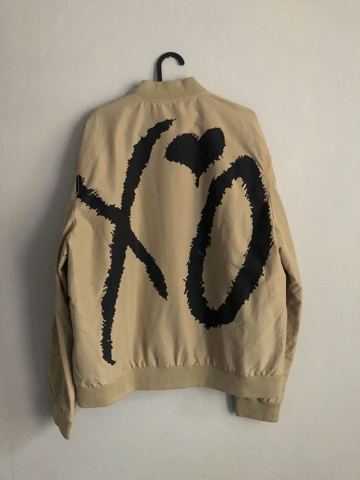 H&M Hm x The Weeknd beige bomber xoxo | Grailed