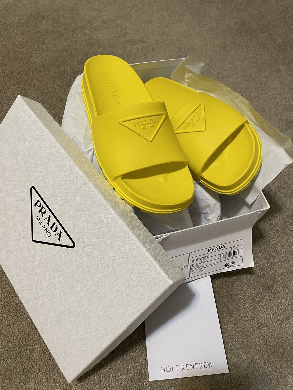 Prada Prada Rubber Slides | Grailed