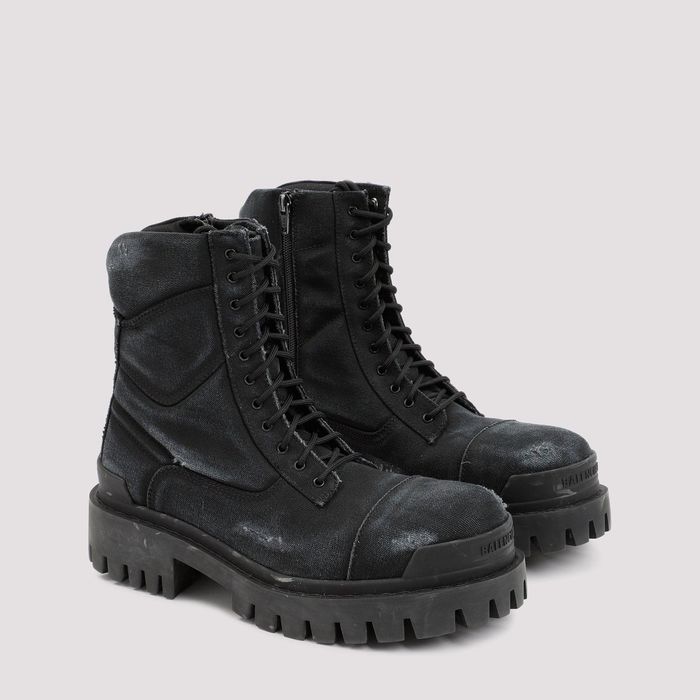 Balenciaga Balenciaga Distressed Canvas Strike Boots 39 | Grailed