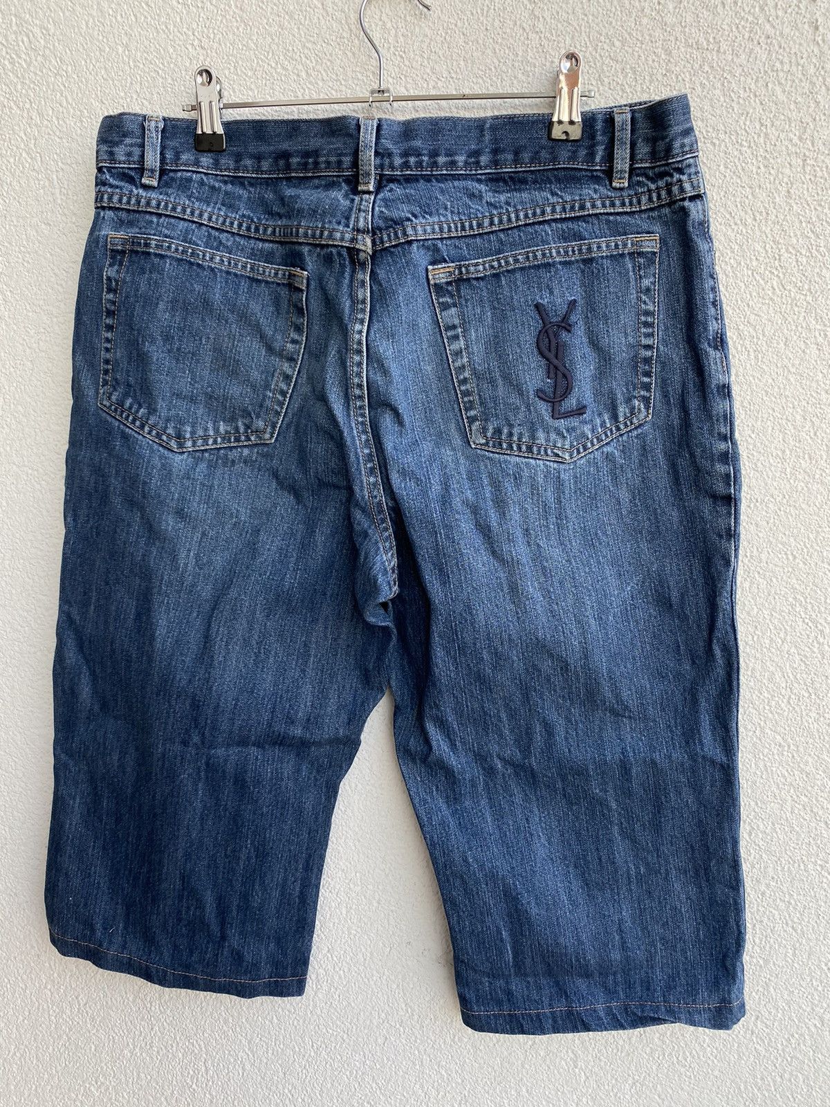 Vintage × Yves Saint Laurent 34 waist YSL Shorts Jeans Denim YSL Denim ...