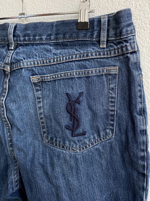 Vintage 34 waist YSL Shorts Jeans Denim YSL Denim Indigo | Grailed